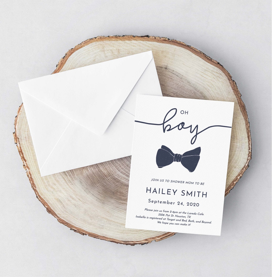 Simple Baby Shower Invitation Simple, Simple Baby Shower Invites, Boy ...