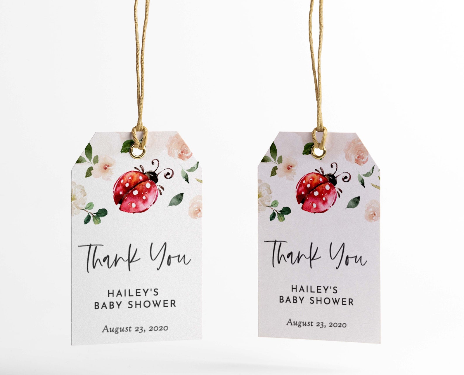 Ladybug Birthday Favor Tag Template Favor Tags Ladybug Baby | Etsy