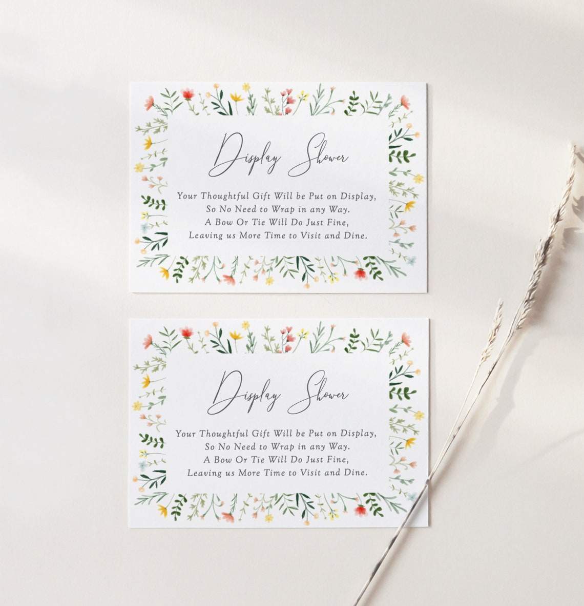 Display Shower Card Insert Bridal Shower Display Card Download ...