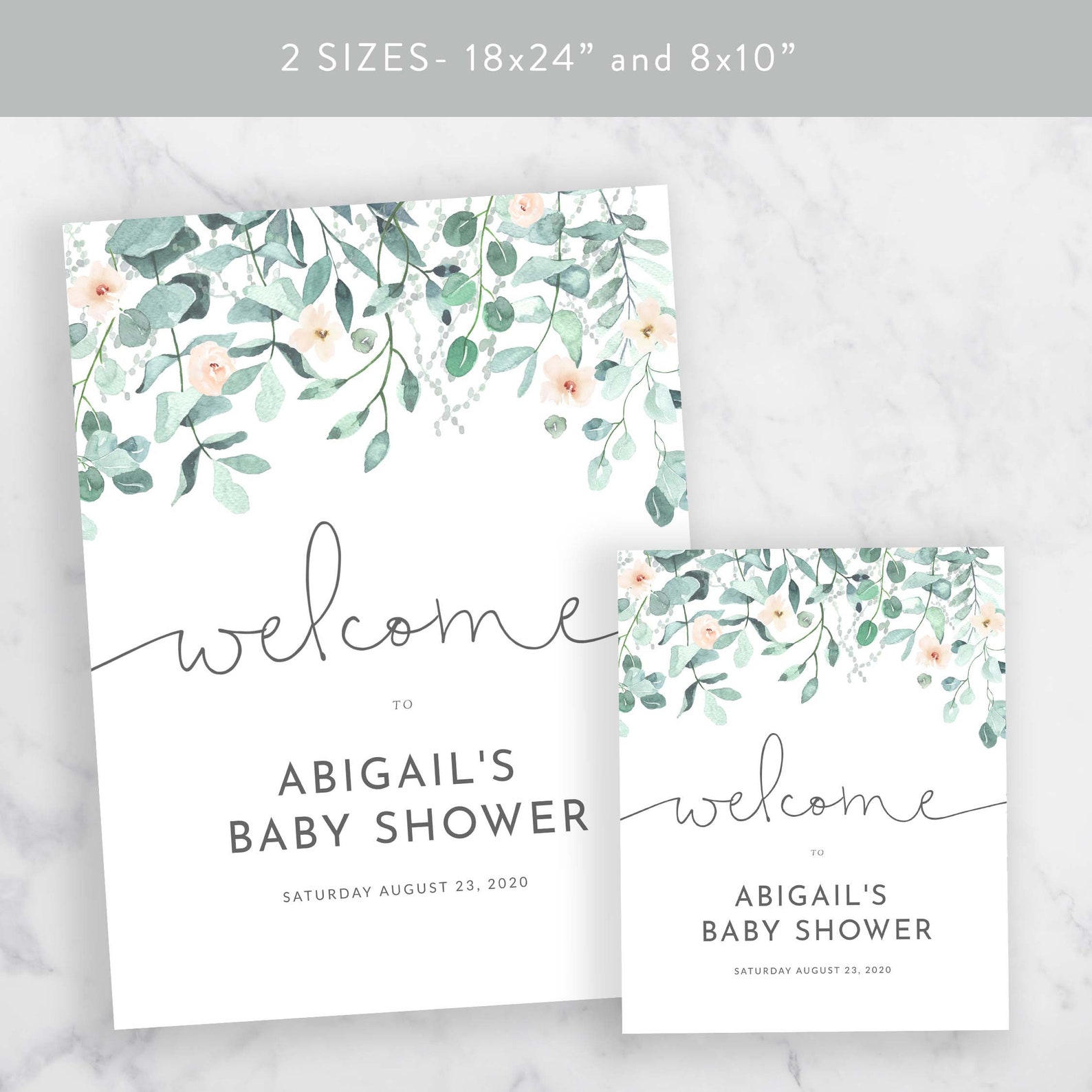 Baby Welcome Signs Printable Baby Shower Signs Printable | Etsy