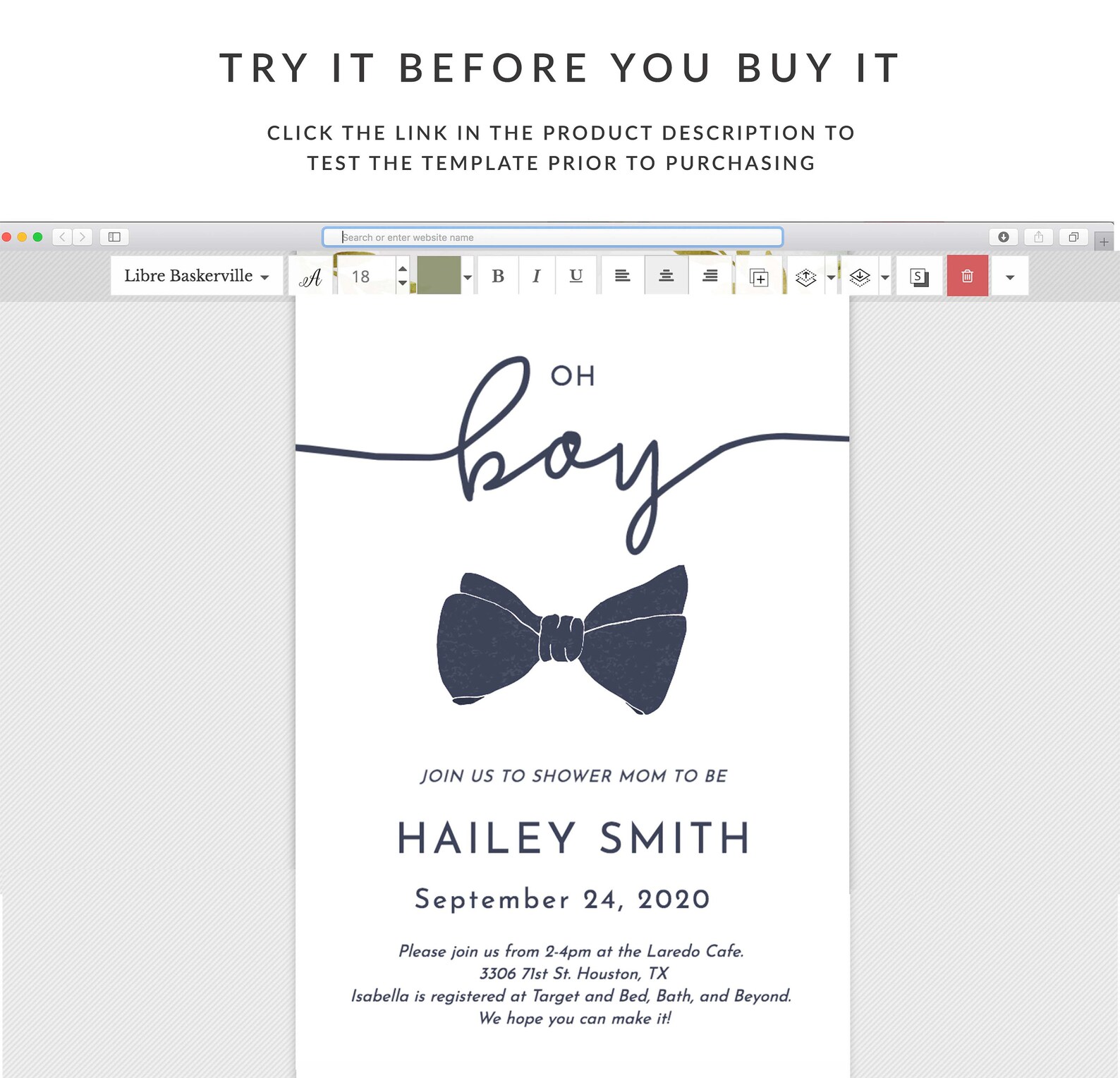 Simple Baby Shower Invitation Simple, Simple Baby Shower Invites, Boy ...