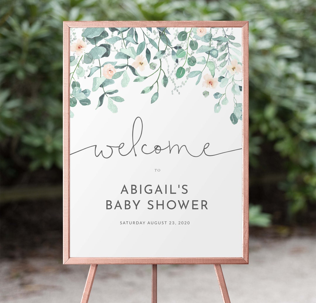 Baby Welcome Signs Printable Baby Shower Signs, Printable Shower Signs ...