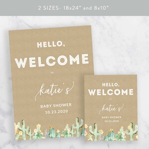 Cactus Baby Shower Welcome Sign, Welcome Sign, Baby Shower Sign, Baby ...