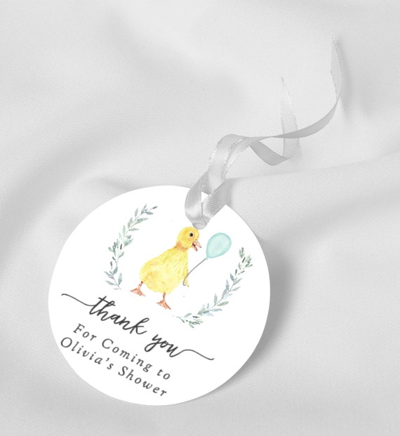 Cute Duck Favor Tag Template Duck Birthday Party Duck Baby - Etsy