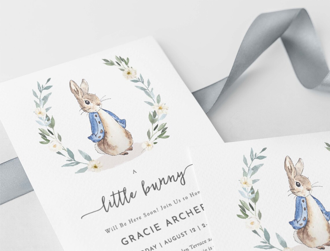 Peter Rabbit Baby Shower Invitation Boy Baby Shower Invitation - Etsy ...