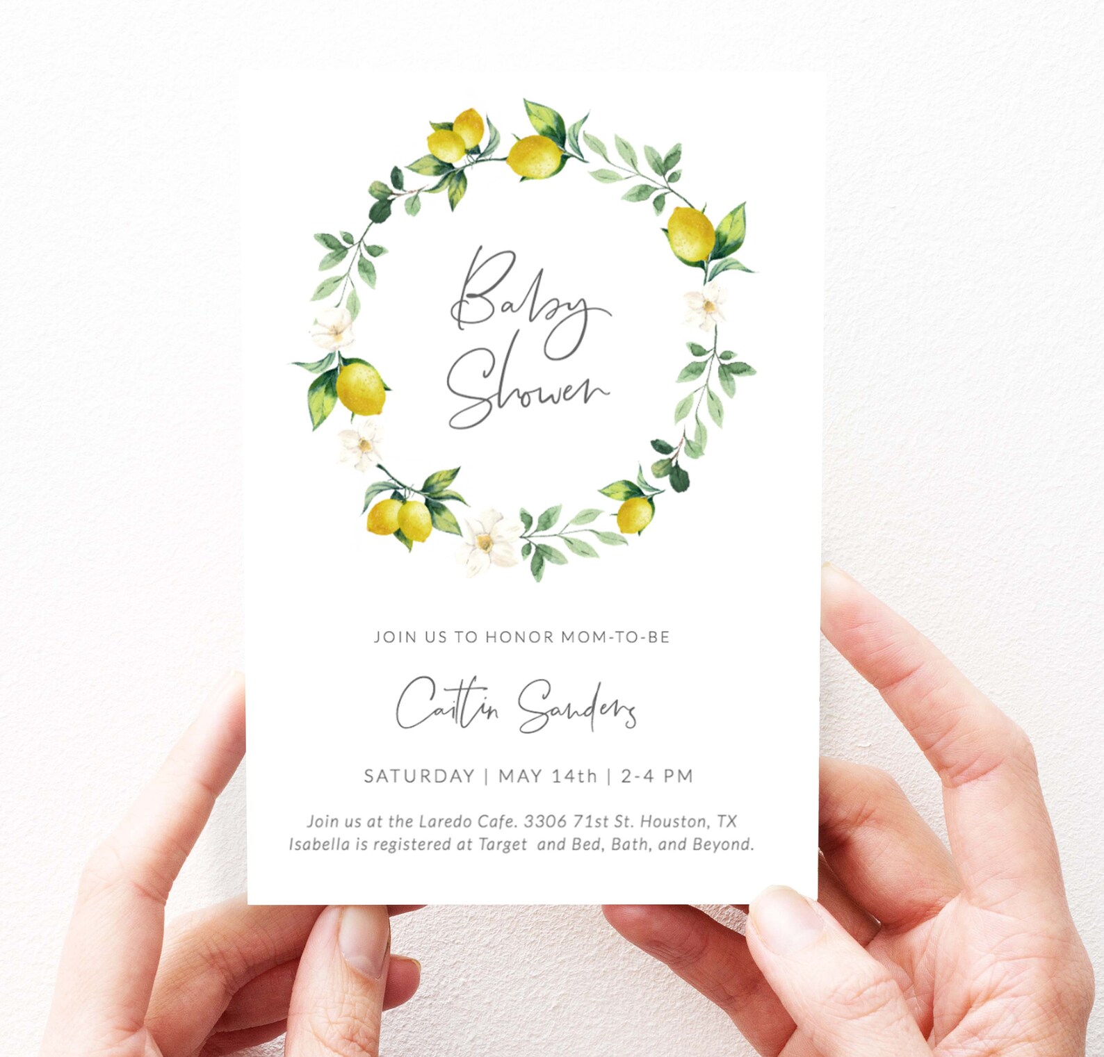 Lemon Baby Shower Invitation Baby Shower Invite Lemons Baby - Etsy