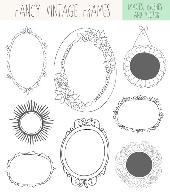 Fancy Frame Clip Art Black And White