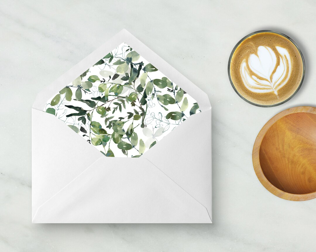 Floral Envelope Liner, Printable DIY Envelope Liner, Envelope Liner ...