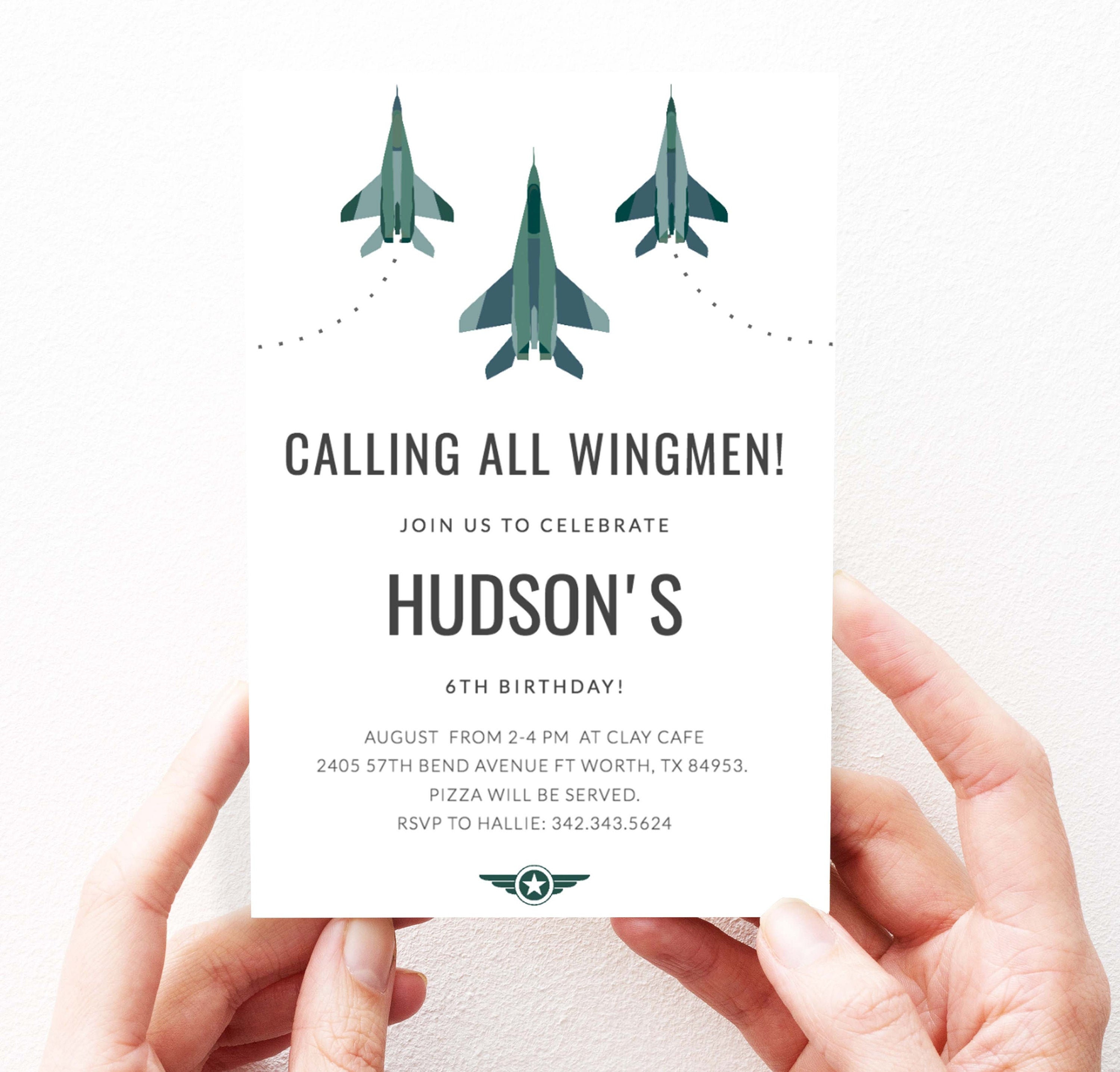 Jet Birthday Invitation Army Download Planes Birthday Party | Etsy