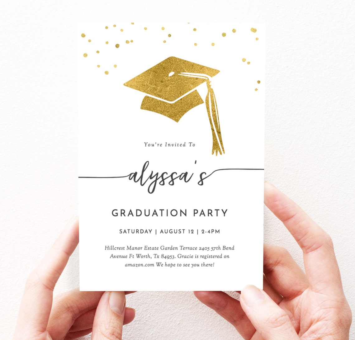 Graduation Invitation Instant Download Editable Graduation | Etsy