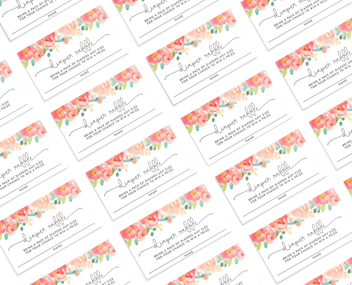 Cute Pink Baby Shower Bring Diapers Card Printable Girl - Etsy