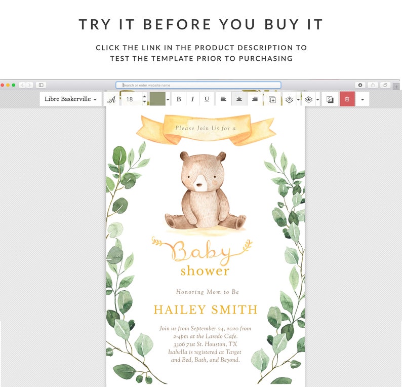 Woodland Baby Shower E Vite Baby Shower E Invitation Baby - Etsy