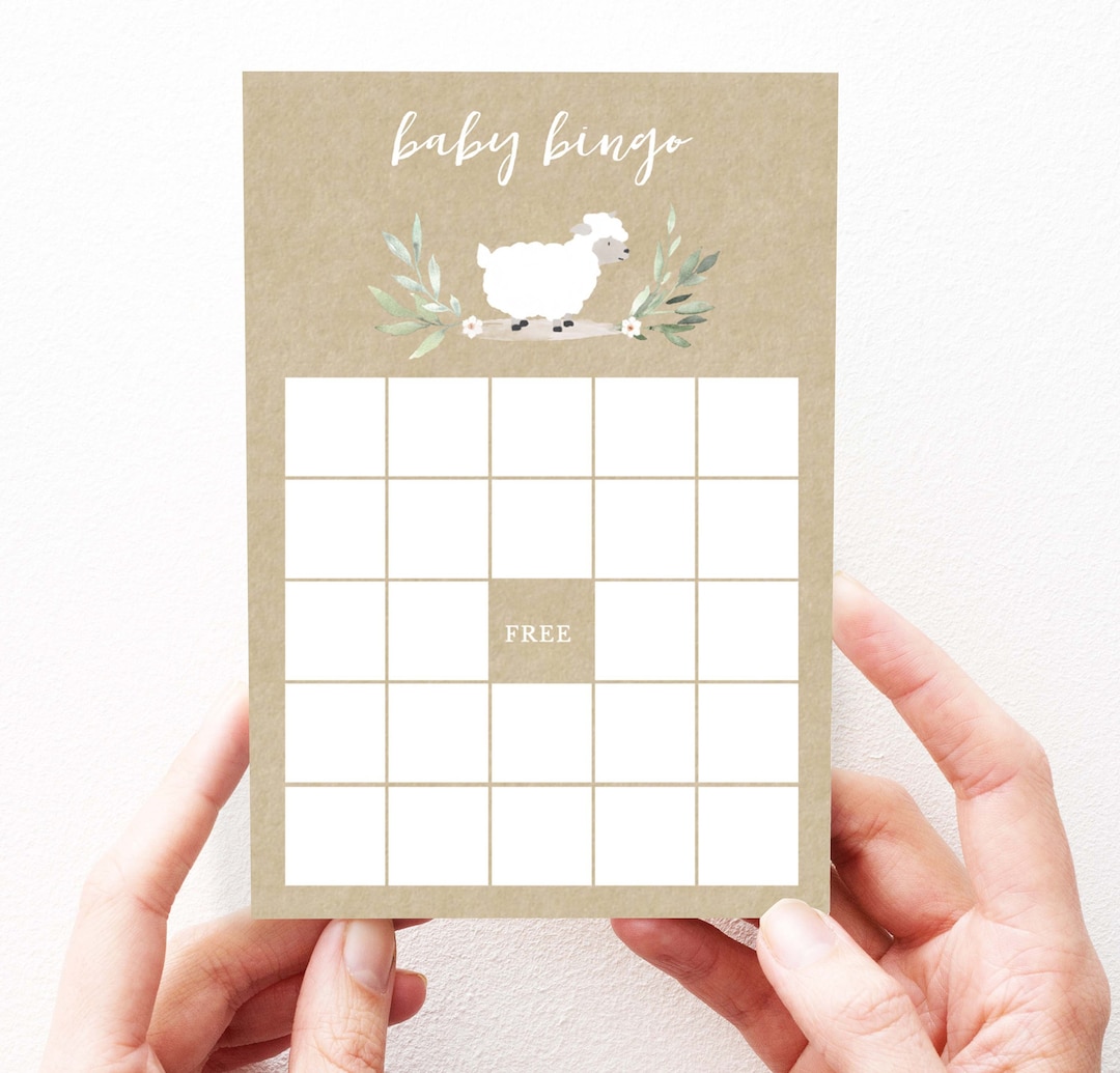 Lamb Baby Shower Girl Games, Sheep Baby Shower Bingo Instant Download ...