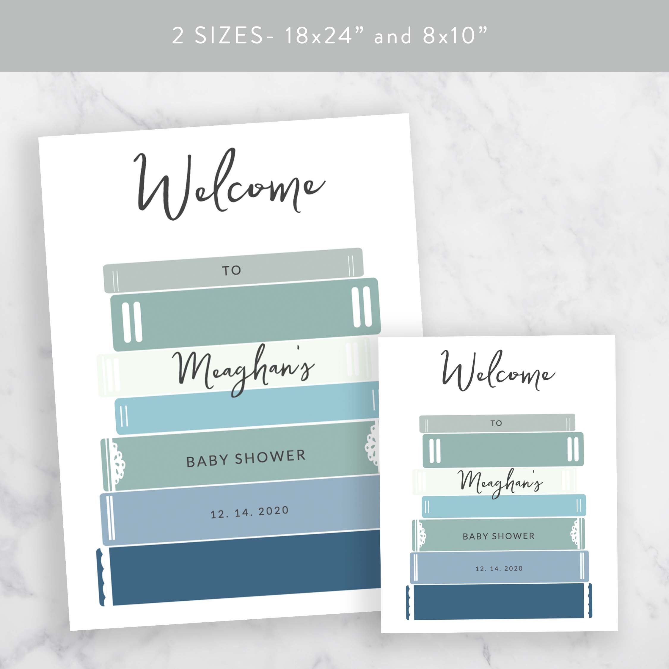 Storybook Baby Shower Sign Download, Editable Book Themed Baby Shower ...