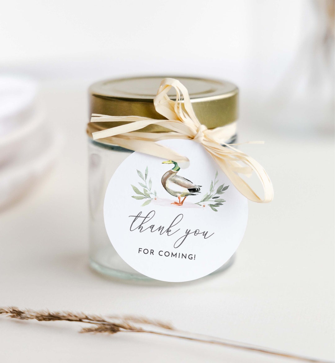 Editable Duck Favor Tag, Duck Baby Shower Favor Tag, Printable Duck ...