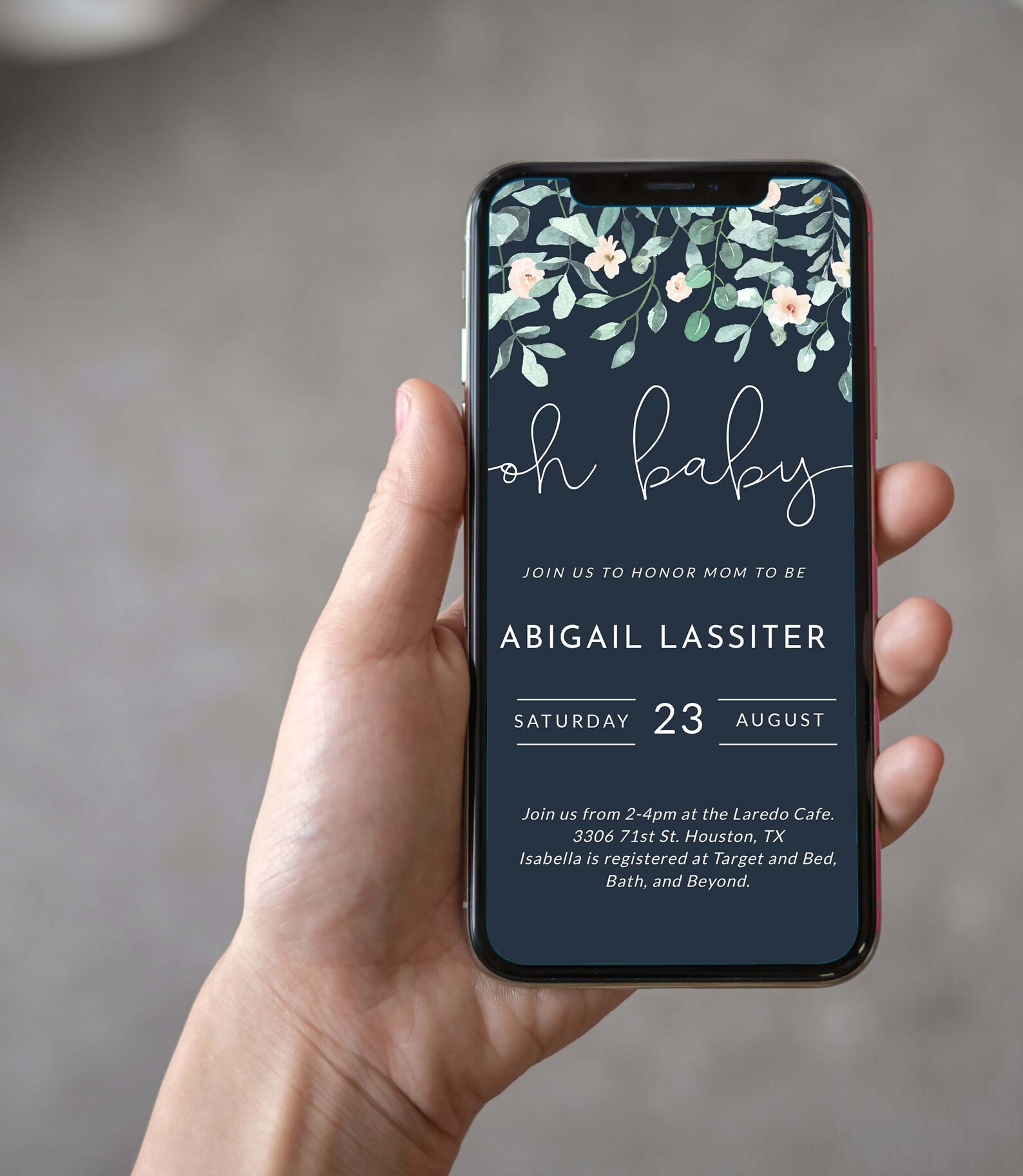 Floral Baby Shower E Vite, Baby Shower E Invitation, Baby Shower E ...