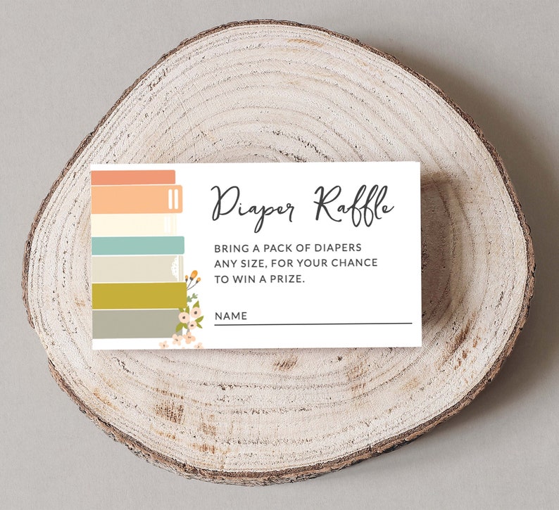 Storybook Baby Shower Girl Bring Diapers Card Printable Diaper | Etsy