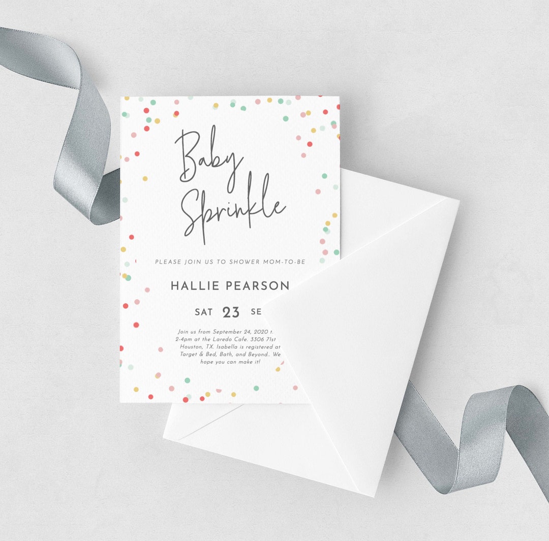 Baby Sprinkle Invitation Sprinkles Baby Sprinkle Invites Gender Neutral ...