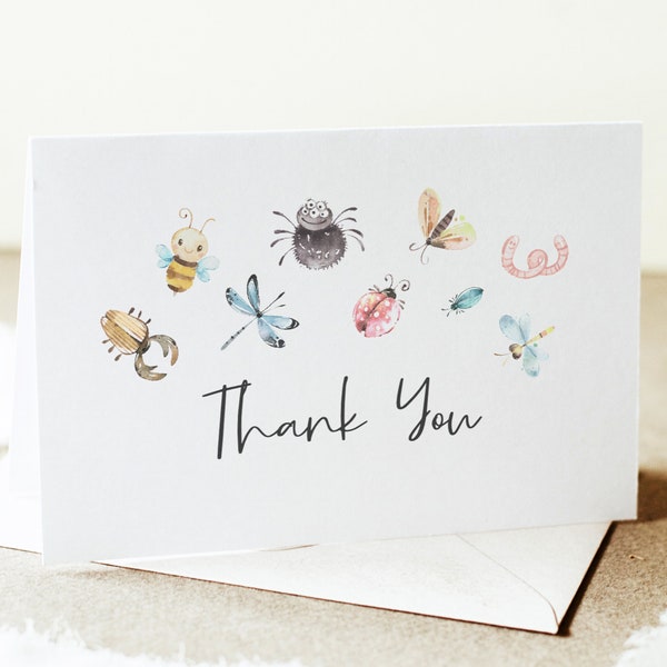 Bug Thank You Card - Etsy