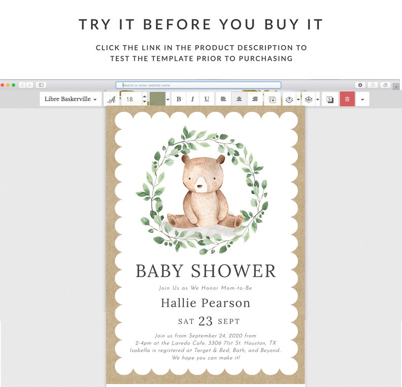 Woodland Baby Shower E Vite Baby Shower E Invitation Baby - Etsy