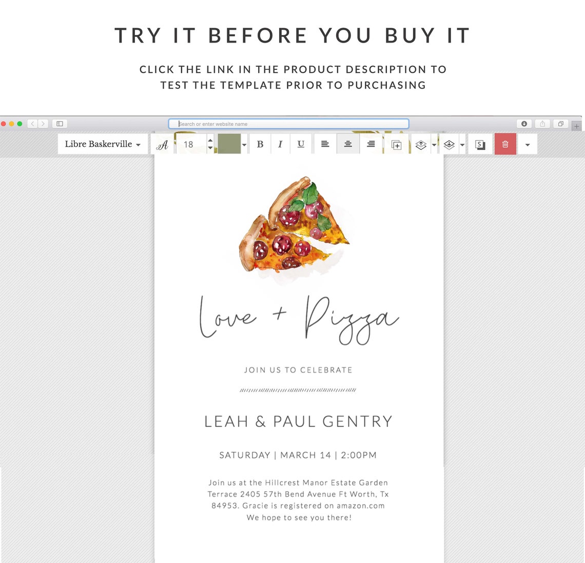 Editable Pizza Party Invitation Download Printable Pizza | Etsy