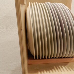 Plate Rack-cherry Wood-for Vertical Plate Storage - Etsy