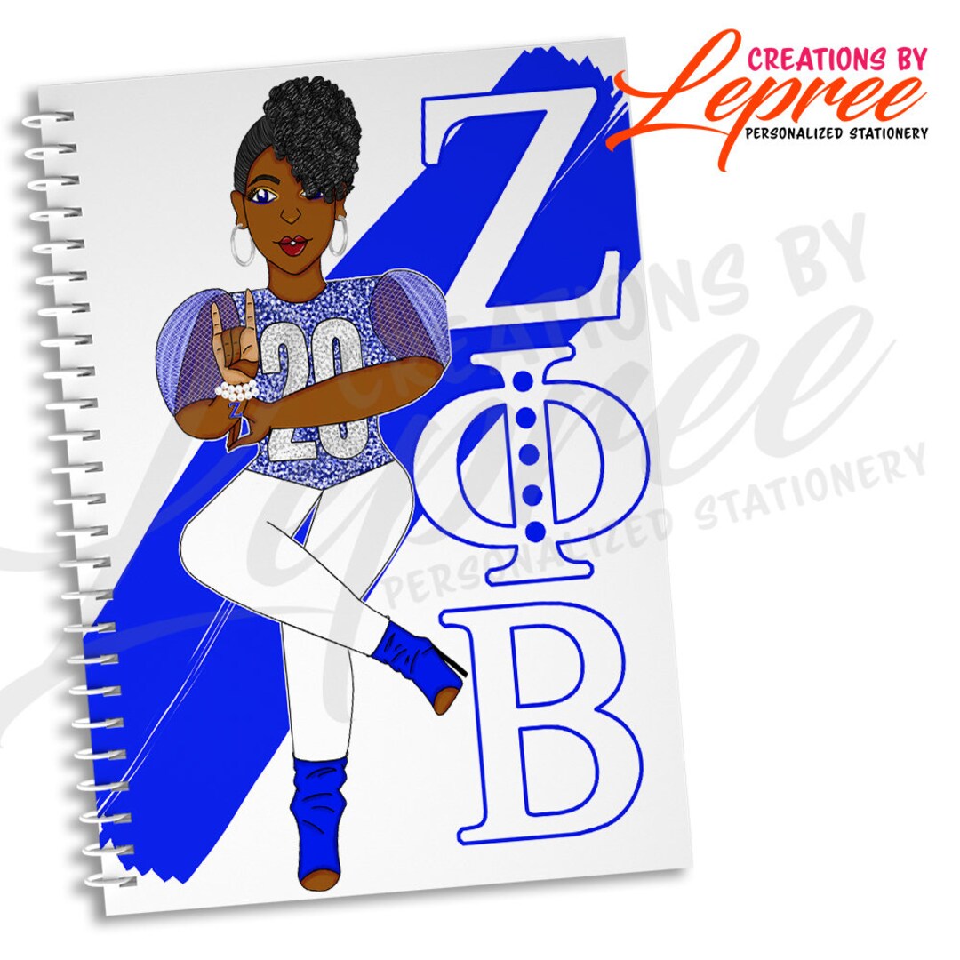 Custom Zeta Phi Beta Notebook With Greek Letters - Personalize Your ...