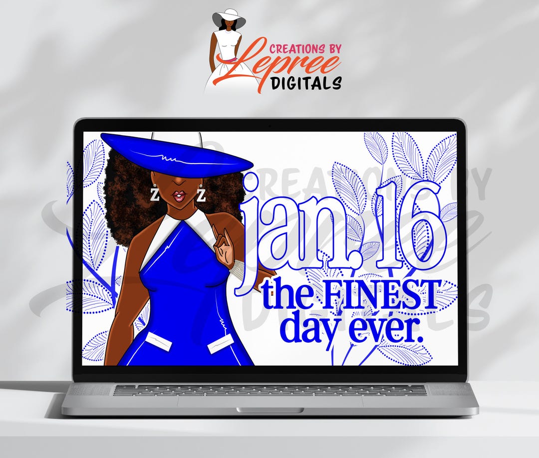 Zeta Phi Beta Desktop Wallpaper Digital Download | Hat Lady With Zeta ...