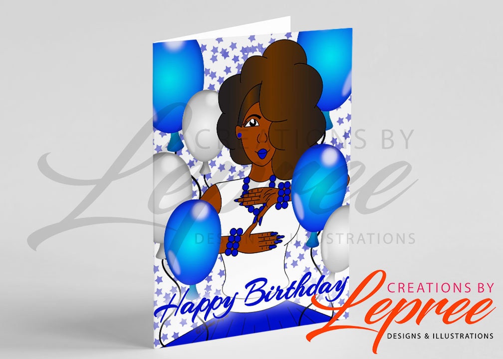 Zeta Phi Beta Personalized Happy Birthday Card Happy Birthday | Etsy India