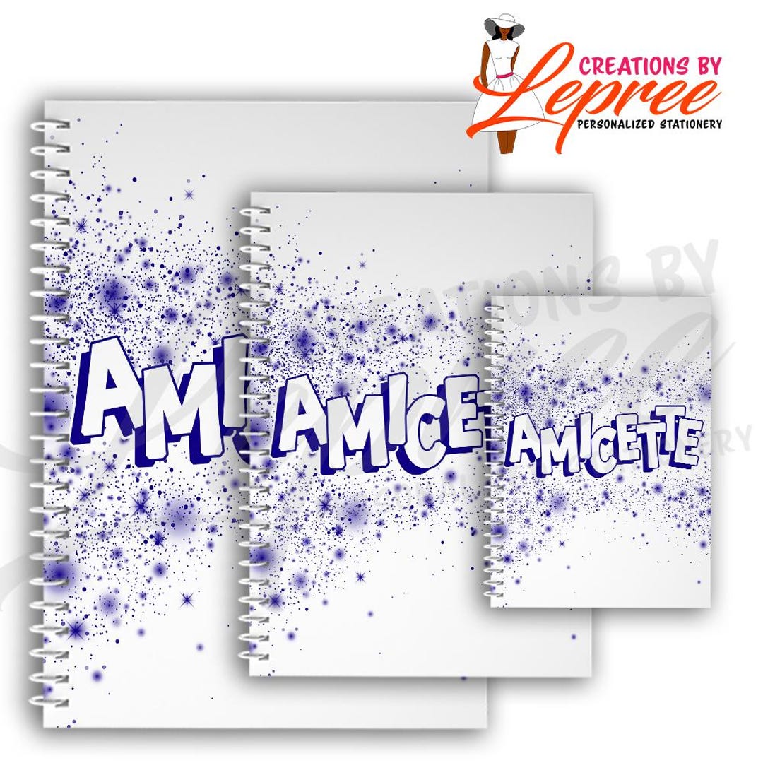 Personalized Amicette Notebook | Zeta Phi Beta Sorority Youth Group ...