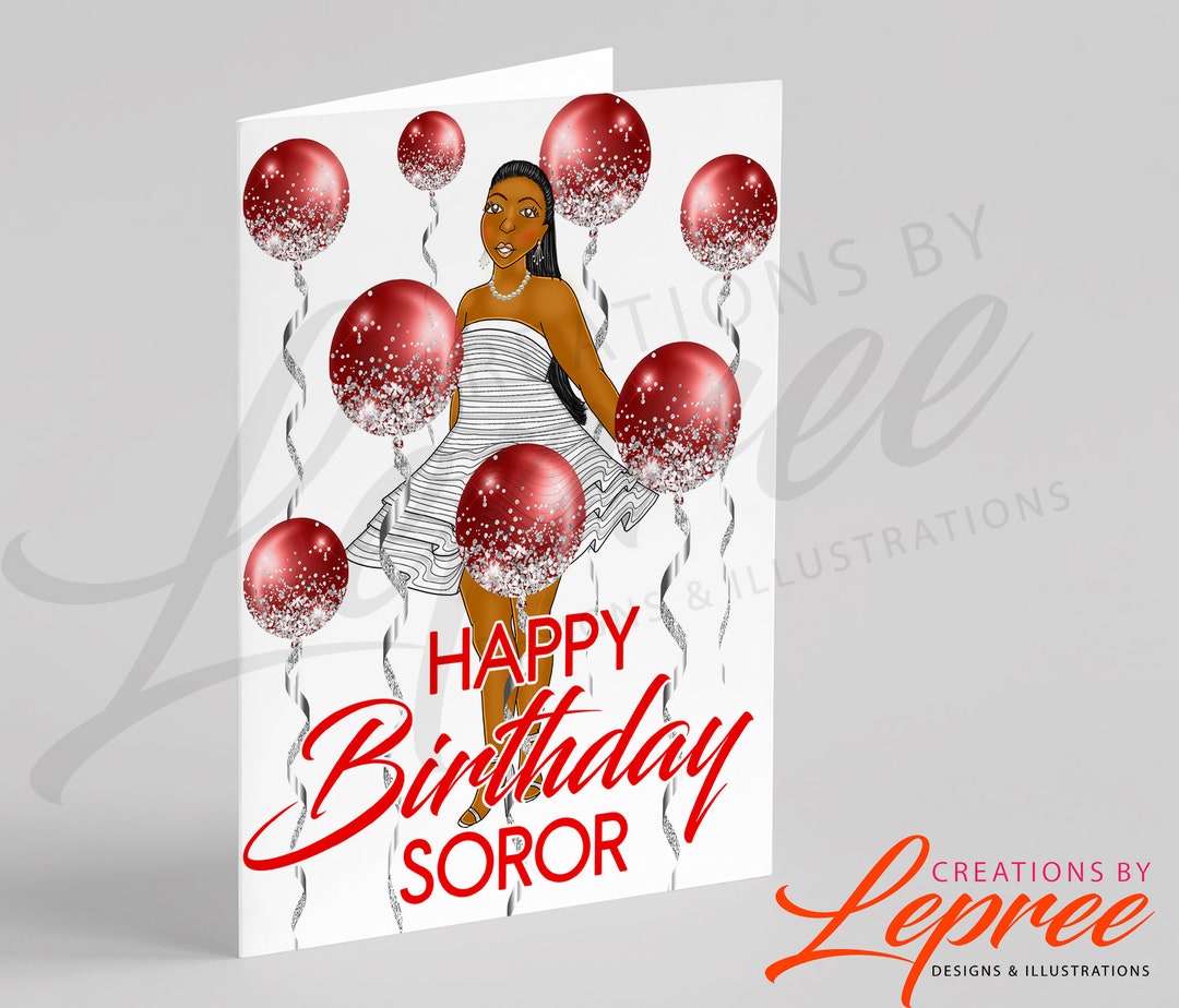 Delta Sigma Theta, DST Personalized Happy Birthday Card, Happy Birthday ...