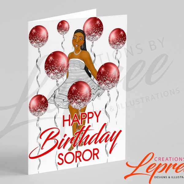 Delta Sigma Theta Sorority Birthday Card - Etsy