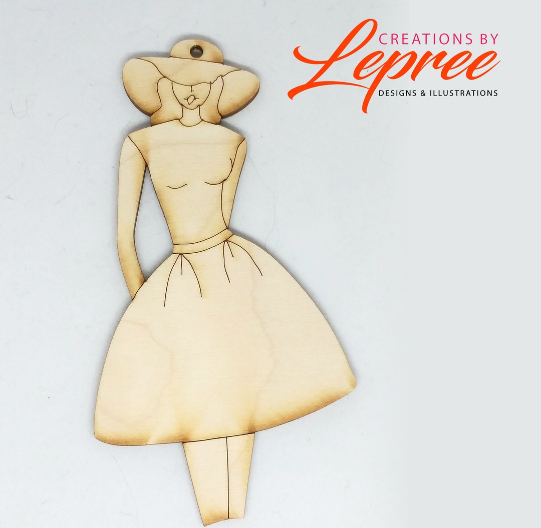 Unpainted Ladies in Hat Ornament, Paint Your Own Ornament - Etsy