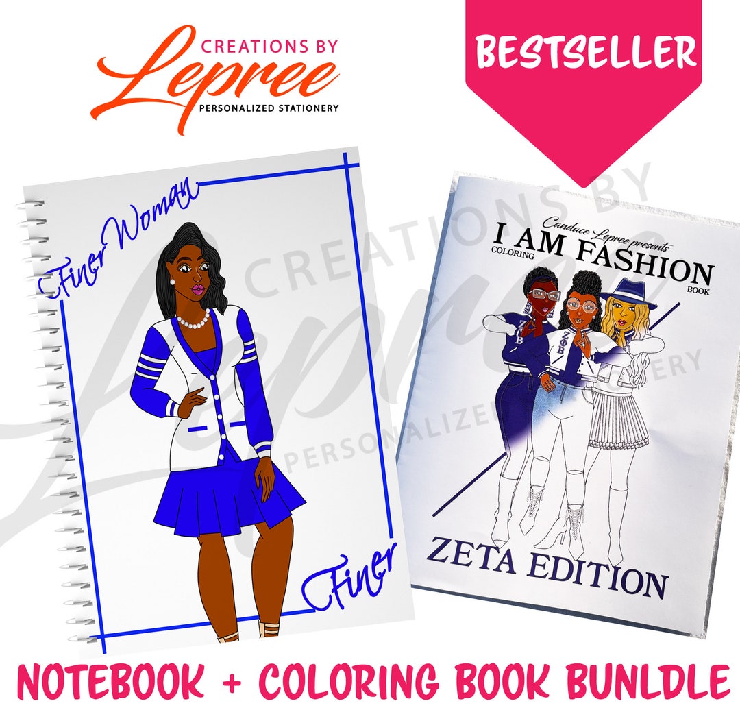 Zeta Phi Beta Black Sorority, Black Girl Notebook and Coloring Book ...