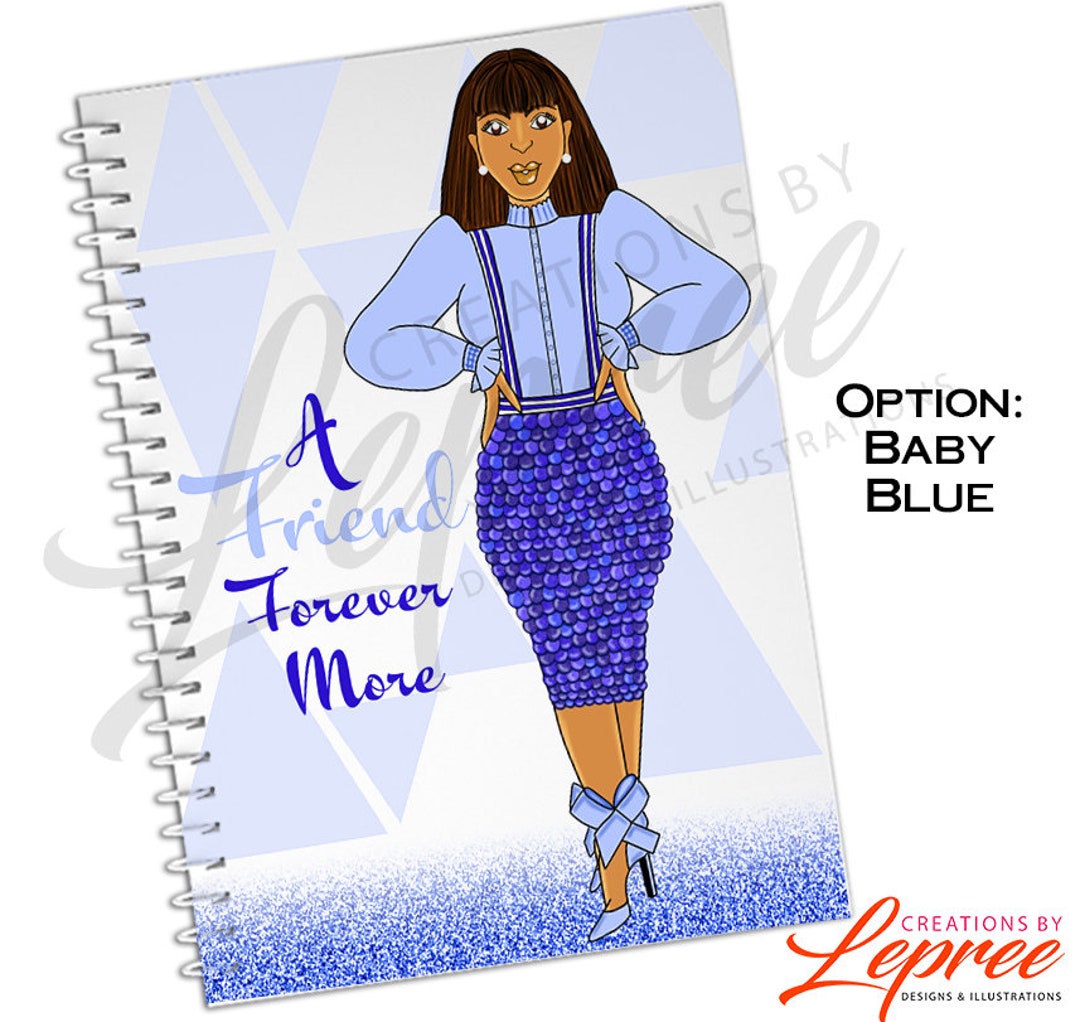 Zeta Amicae Personalized Notebook, Black Sorority Notebook - Etsy