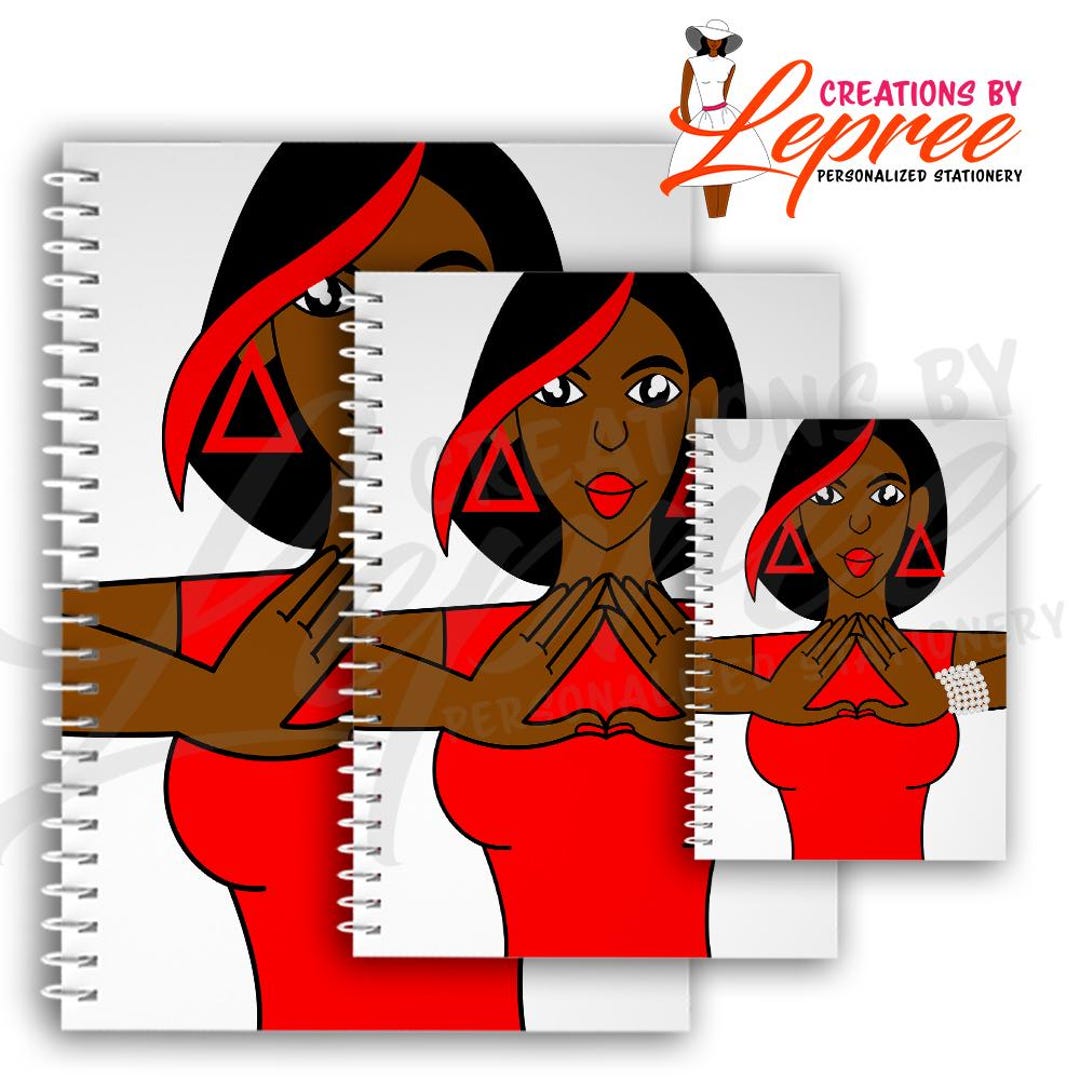 Delta Sigma Theta Notebook, DST Personalized Black Sorority Notebook - Etsy
