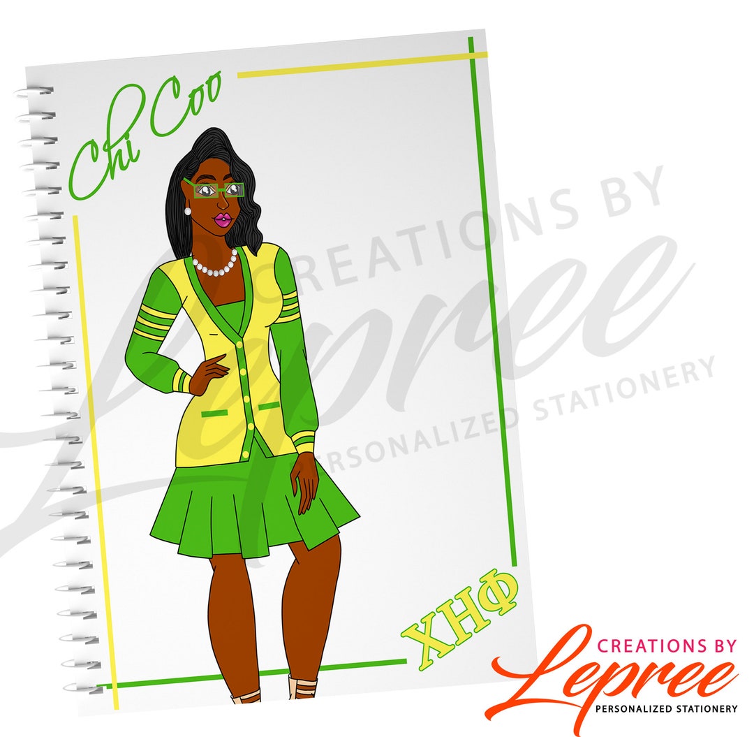 Chi Eta Phi Personalized Notebook, Black Sorority Notebook, Nurse ...