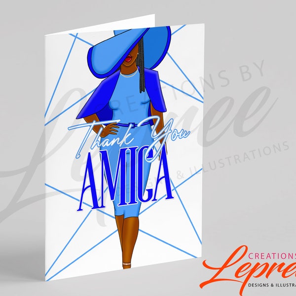 Zeta Amicae Card - Etsy