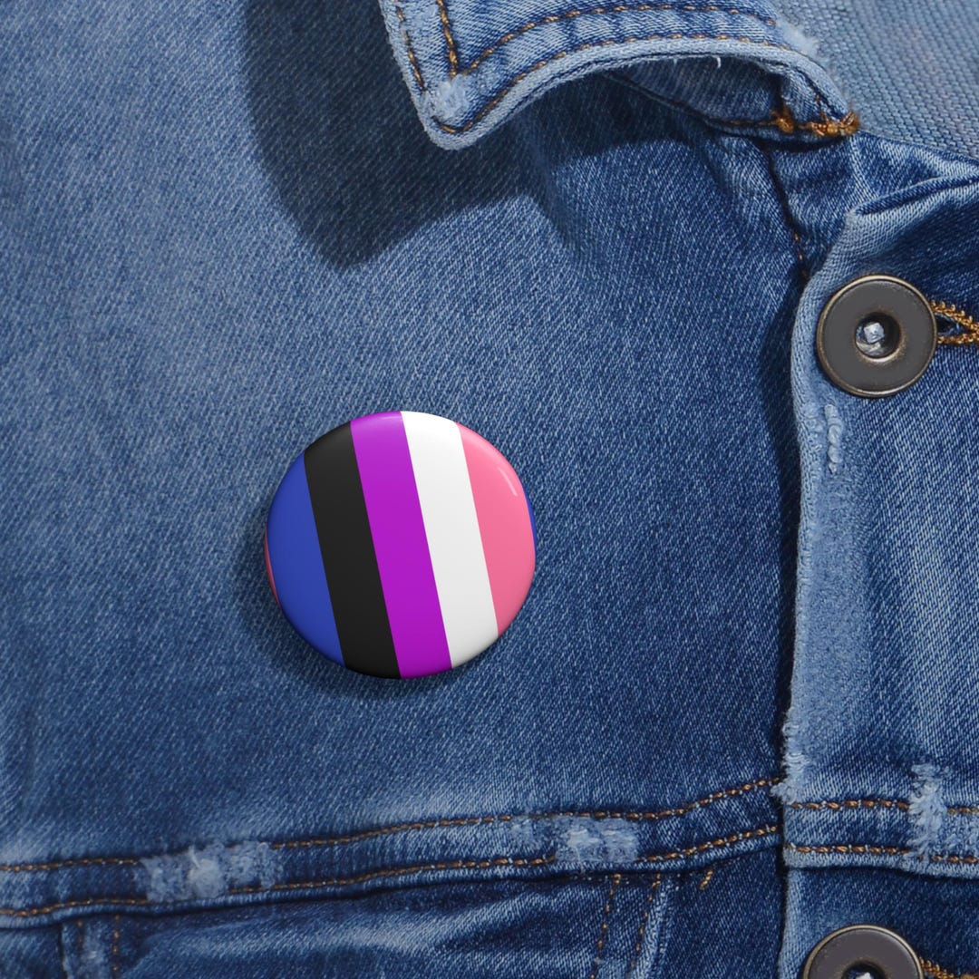 Genderfluid Pride Flag Pin Button, LGBTQ Pride Accessories ...