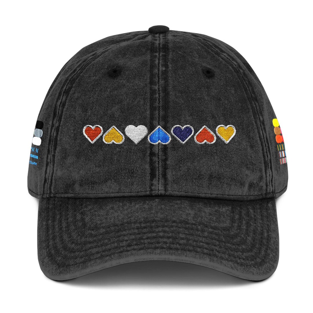 Aroace Pride Flag Washed Embroidered Cap LGBT Casual Baseball Hat ...