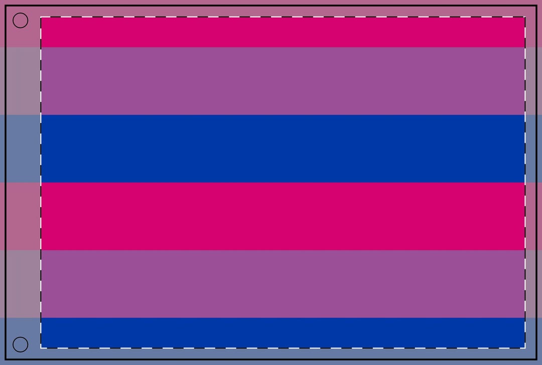 Bisexual Pride Flag Double-sided Flag, Rainbow Color Banner, Outdoor ...