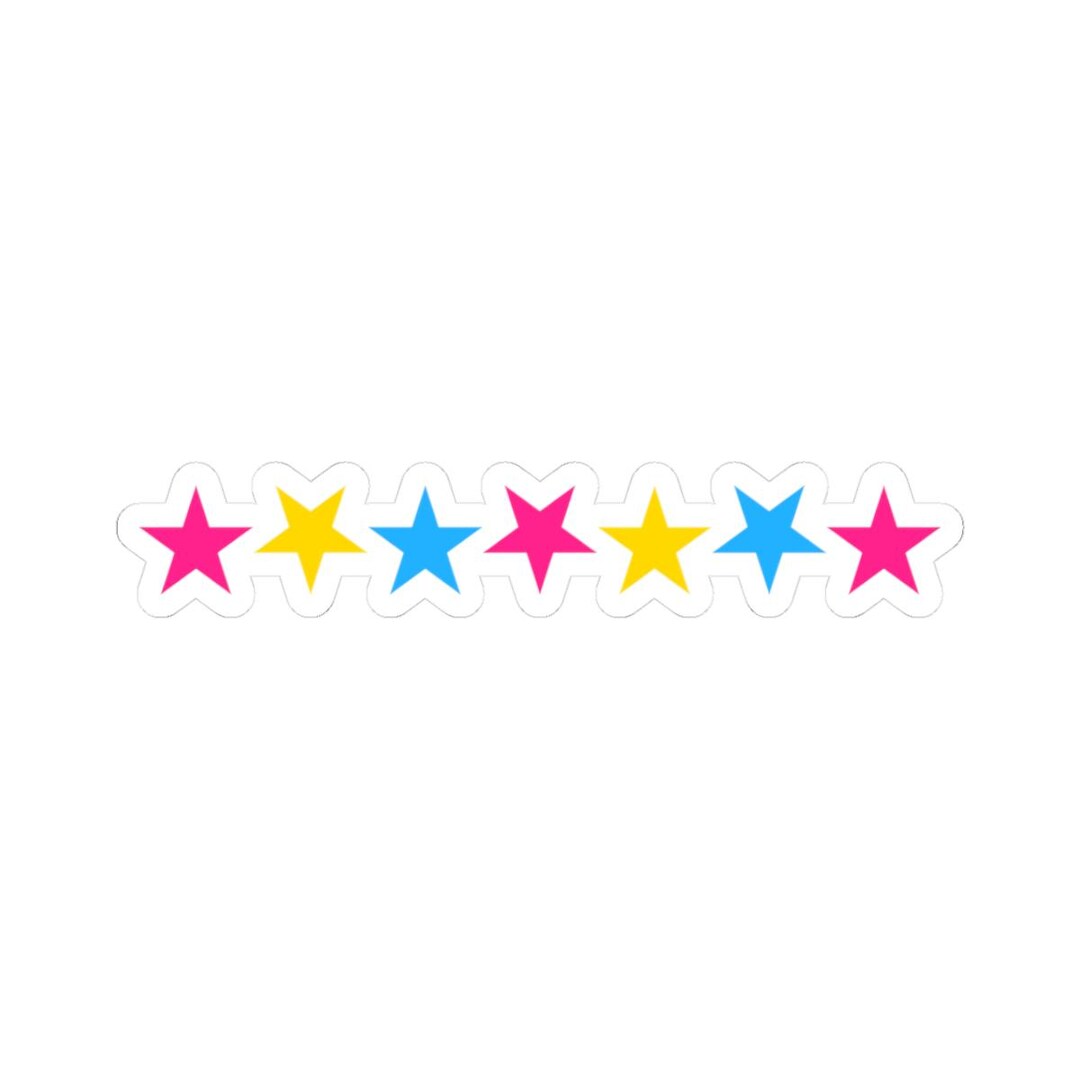 Pansexual Pride Stars Sticker Pansexual Flag LGBTQIA Pride Month Decal ...