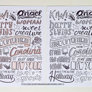 Harry Styles harry's House Fine Line HS Collage Poster - Etsy