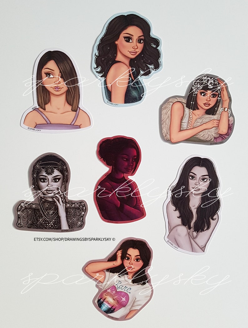 Selena gomez sticker set | Etsy