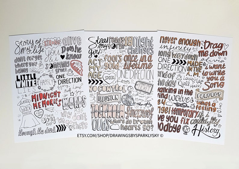 1D Collage (made in the Am, Four, Midnight Memories) One Direction ...