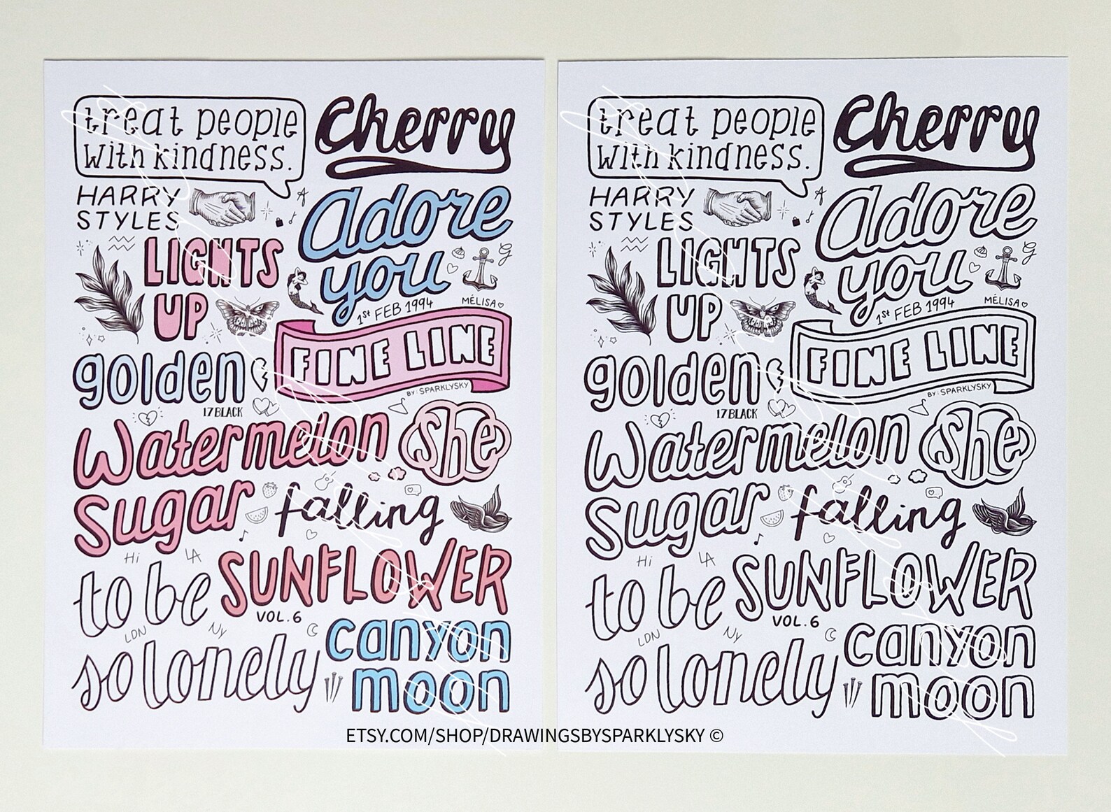 Harry Styles harry's House Fine Line HS Collage Poster - Etsy