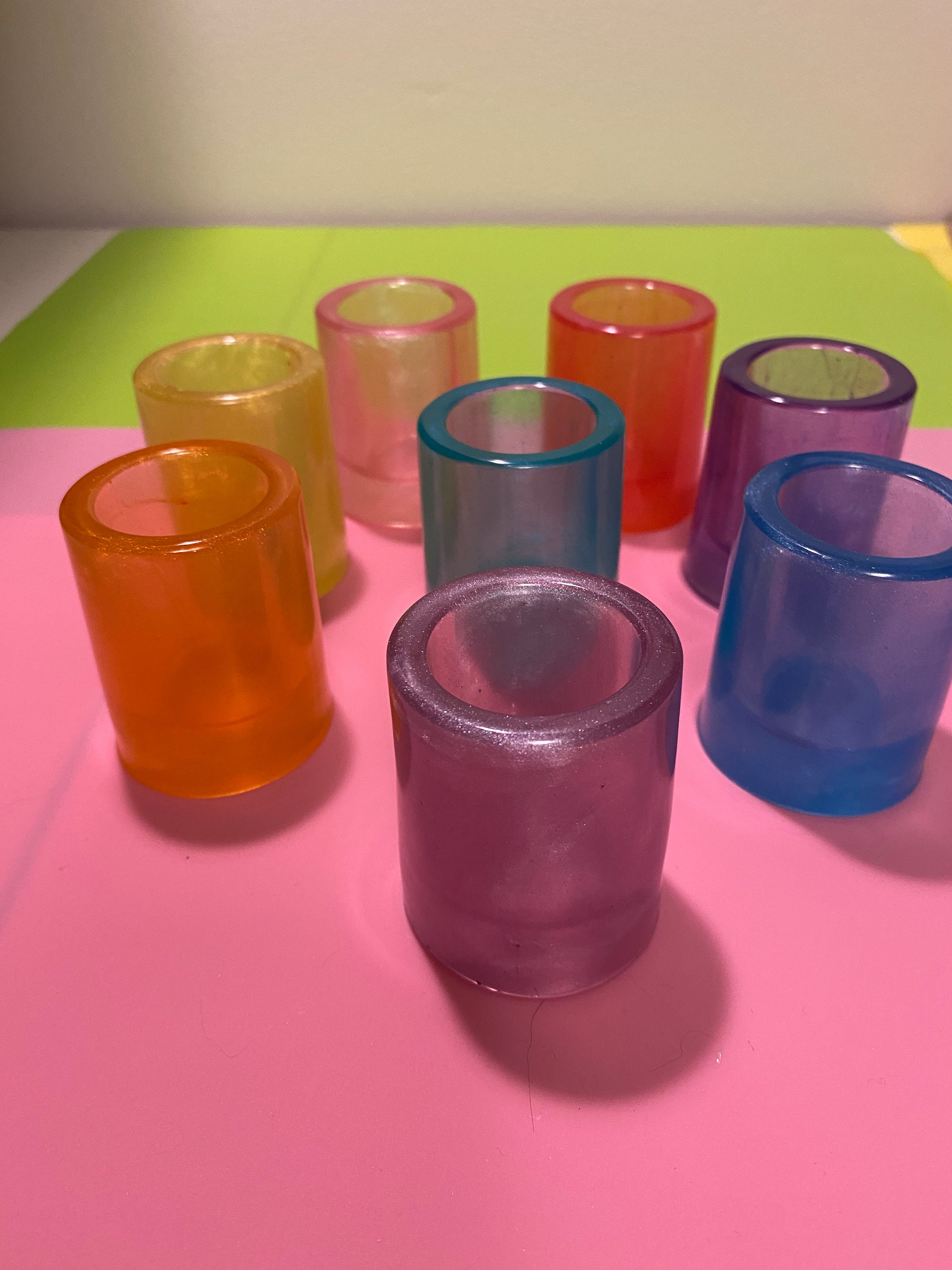 Home & Living Kitchen & Dining Drinkware Rainbow resin shot glass etna ...