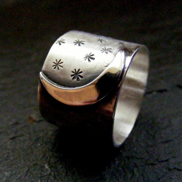 Silver Moon Ring - Etsy