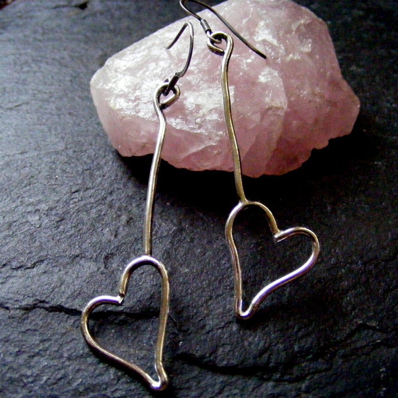 Heart Earrings - Etsy