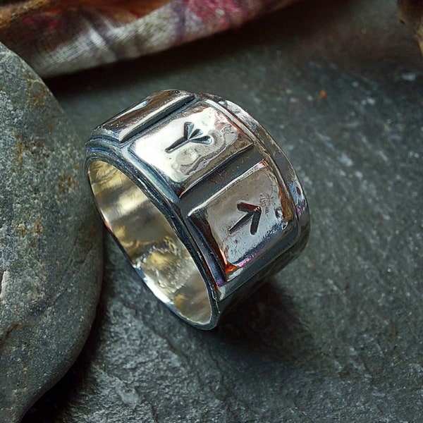 Rustic Silver Ring - Etsy